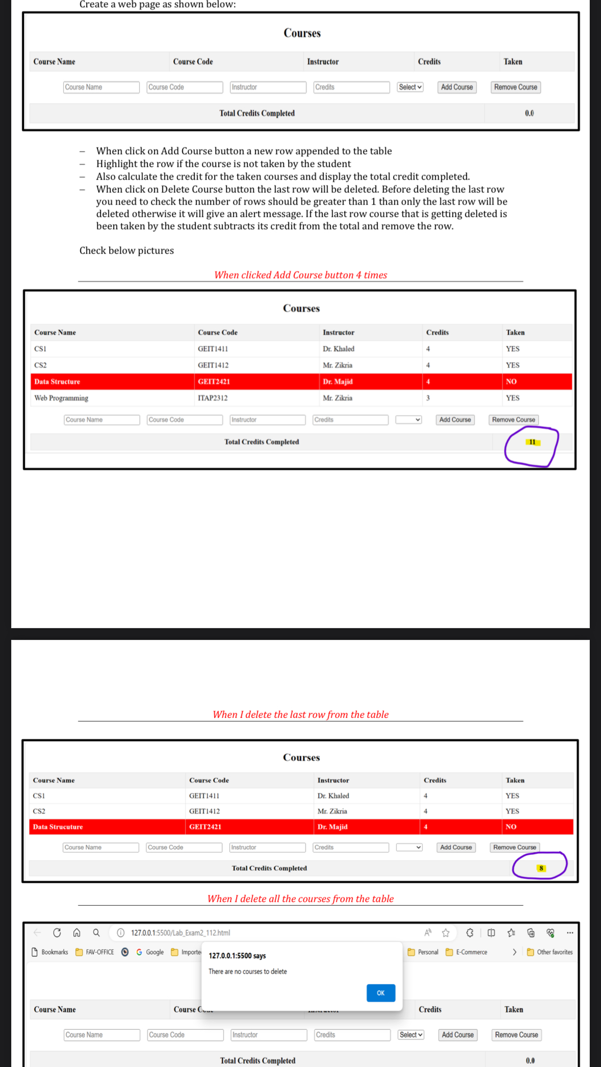 Create a web page as shown | Chegg.com