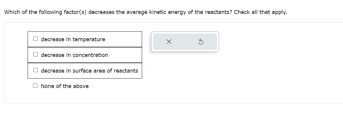 Solved Which of the following factor(s) ﻿decreases the | Chegg.com