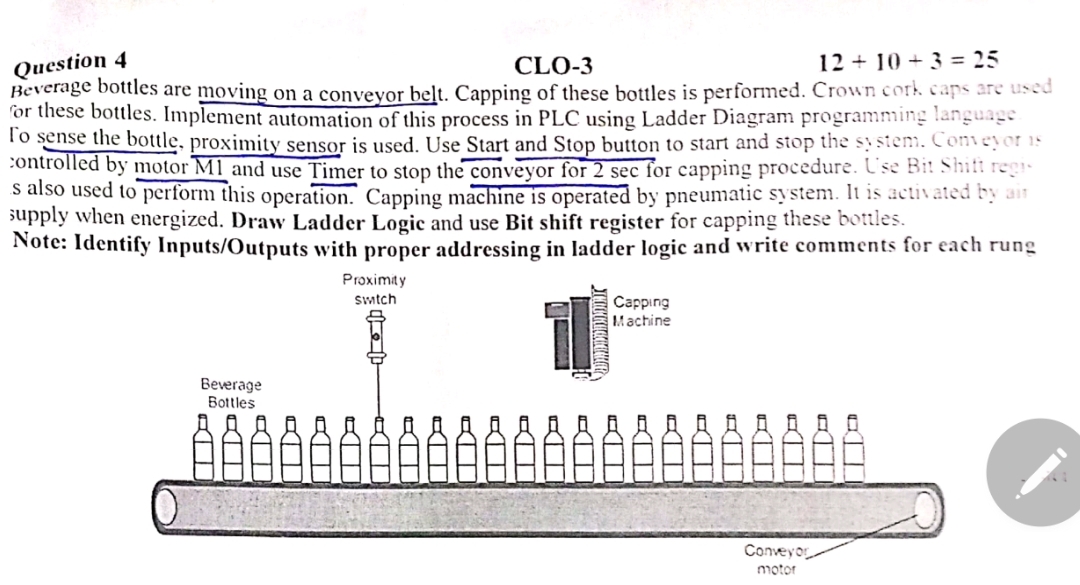 Solved Question 4MANUFACTURING AUTOMATION .DRAW LADDER | Chegg.com