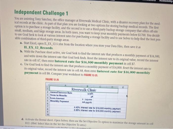 Solved Independent Challenge 1 You are assisting Tony | Chegg.com