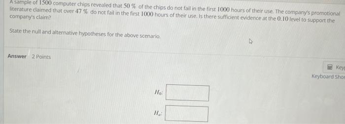 Solved A sample of 1500 computer chips revealed that 50% of | Chegg.com