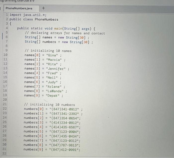 Solved Instructions A personal phone directory contains room | Chegg.com