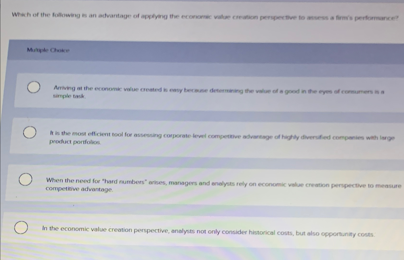 Solved Which of the following is an actvantage of applying | Chegg.com