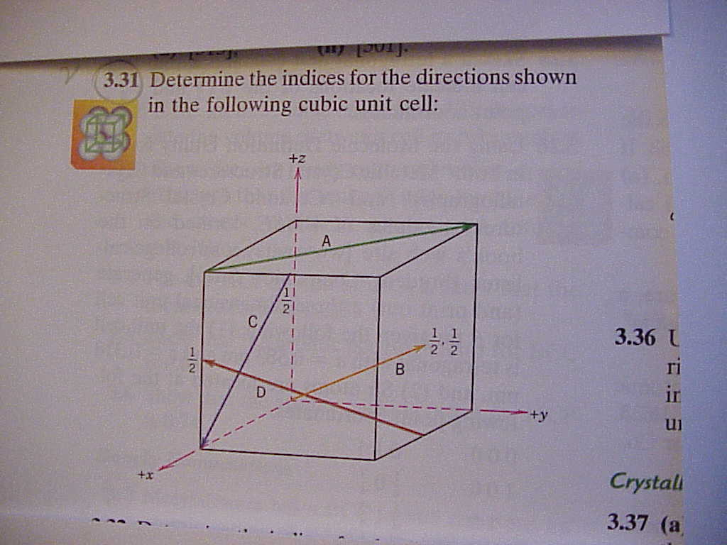 Determine the indices for the directions shown in the | Chegg.com