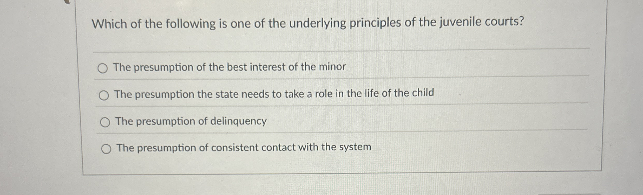 Solved Which of the following is one of the underlying | Chegg.com