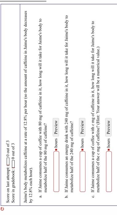 Solved Score in gradebook: 0 out of 3 Jaime's body | Chegg.com