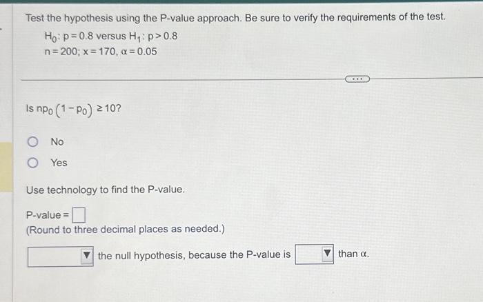Solved Test the hypothesis using the P-value approach. Be | Chegg.com
