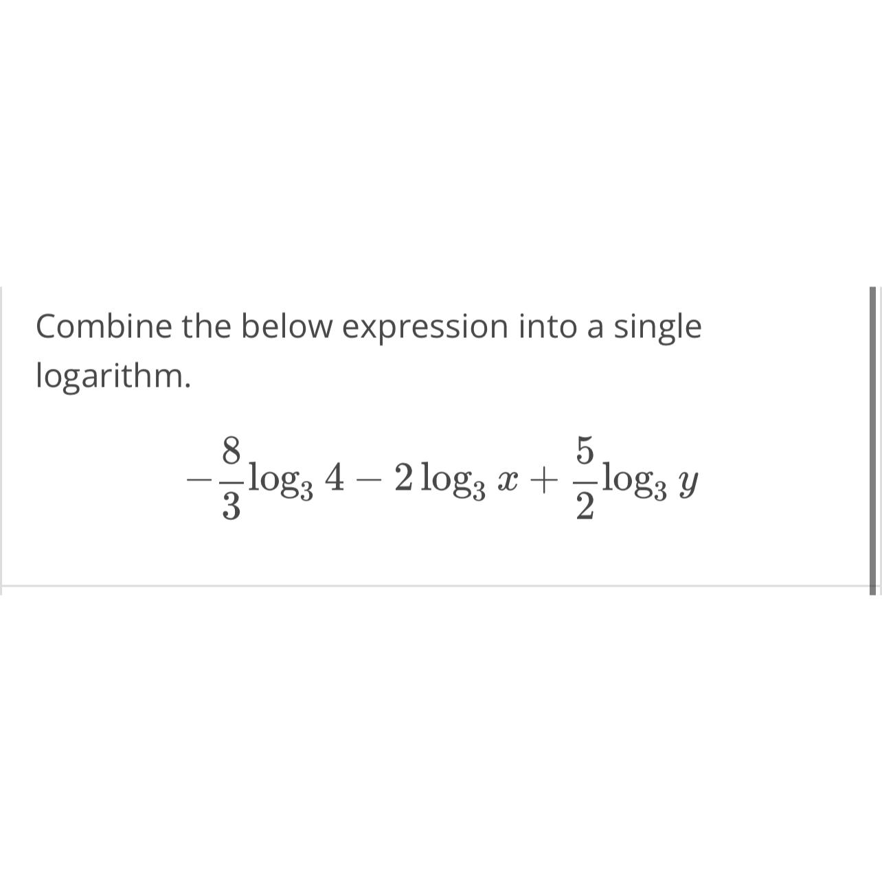 Solved Combine the below expression into a single | Chegg.com