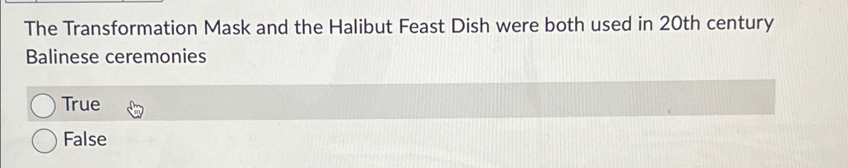 Solved The Transformation Mask and the Halibut Feast Dish | Chegg.com