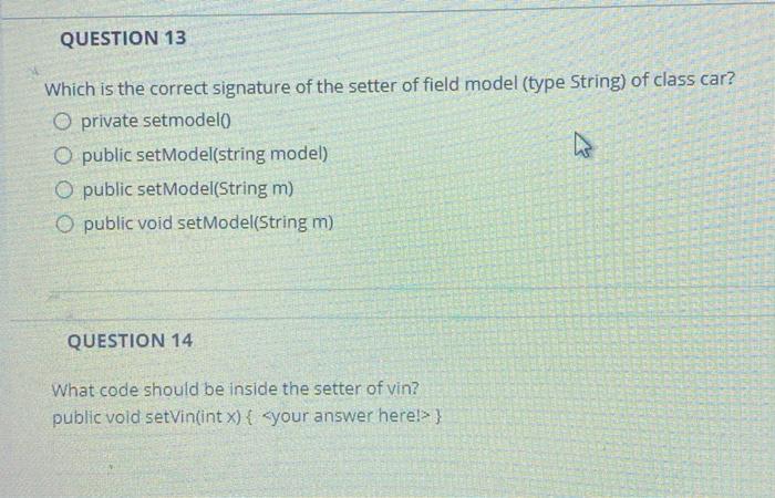 Solved QUESTION 13 Which is the correct signature of the | Chegg.com