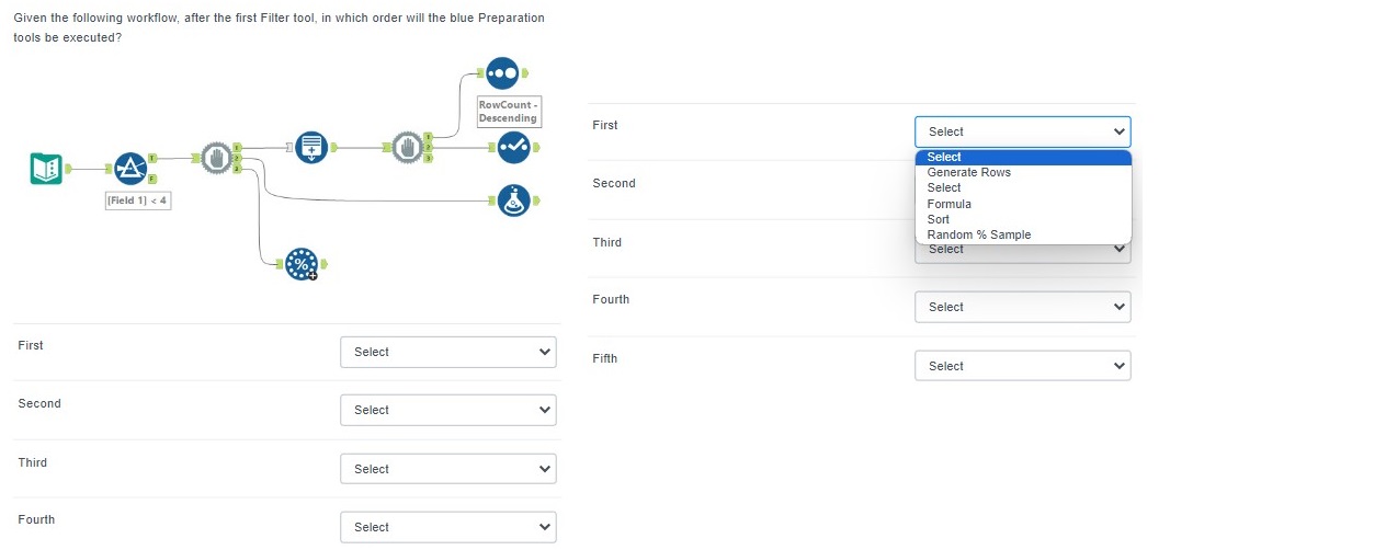 Solved Given the following workflow, after the first Filter | Chegg.com