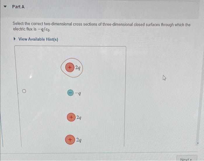 Solved Part A Select the correct two-dimensional cross | Chegg.com