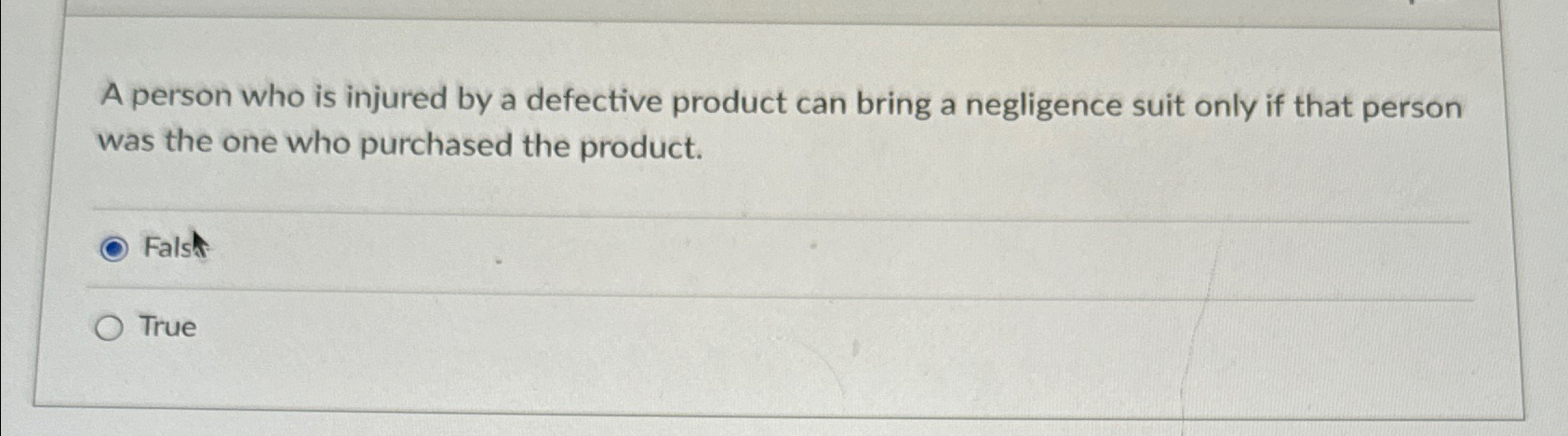 Solved A person who is injured by a defective product can | Chegg.com