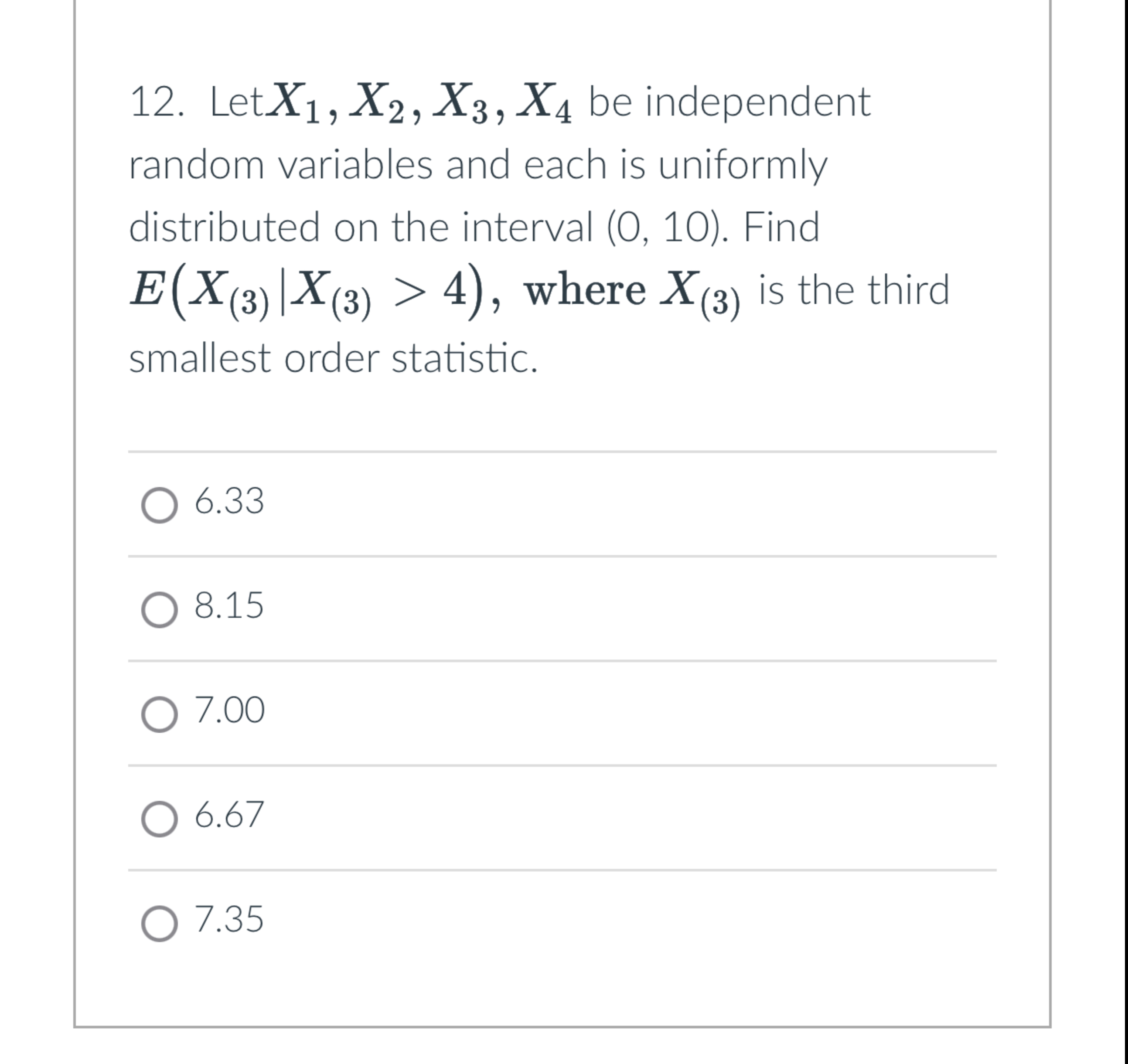 Solved Let x1,x2,x3,x4 ﻿be independentrandom variables and | Chegg.com