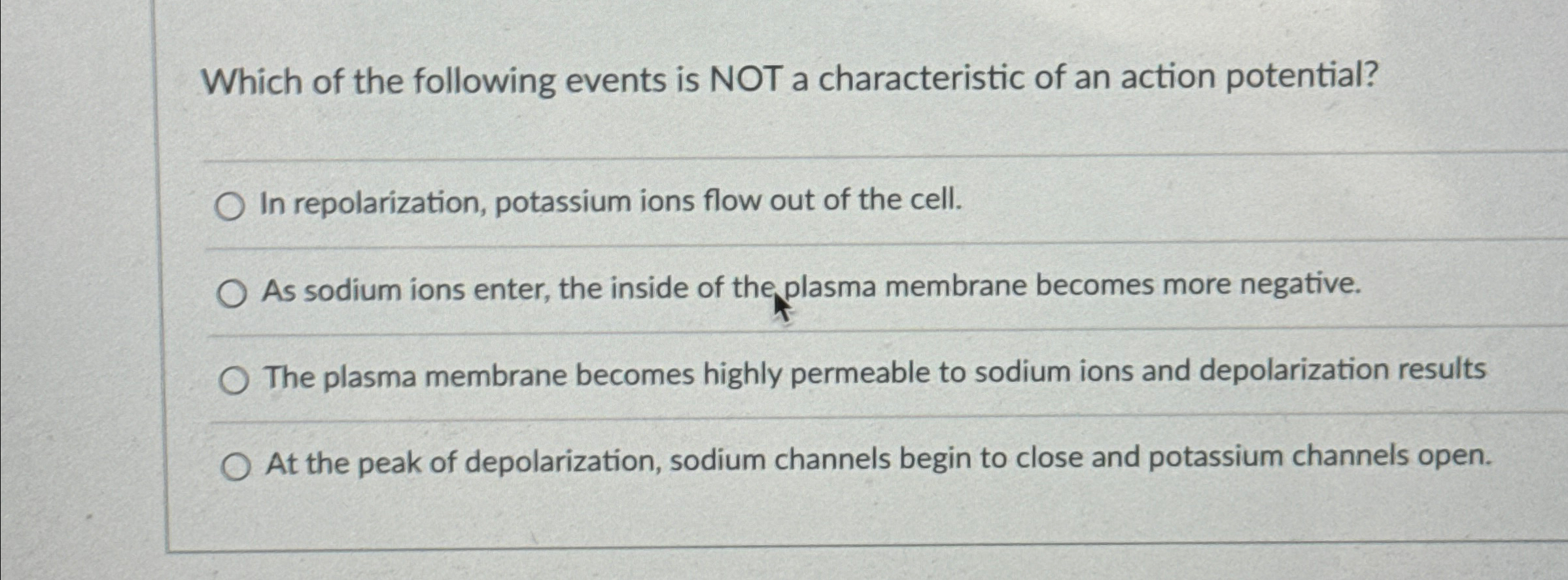 Solved Which of the following events is NOT a characteristic | Chegg.com