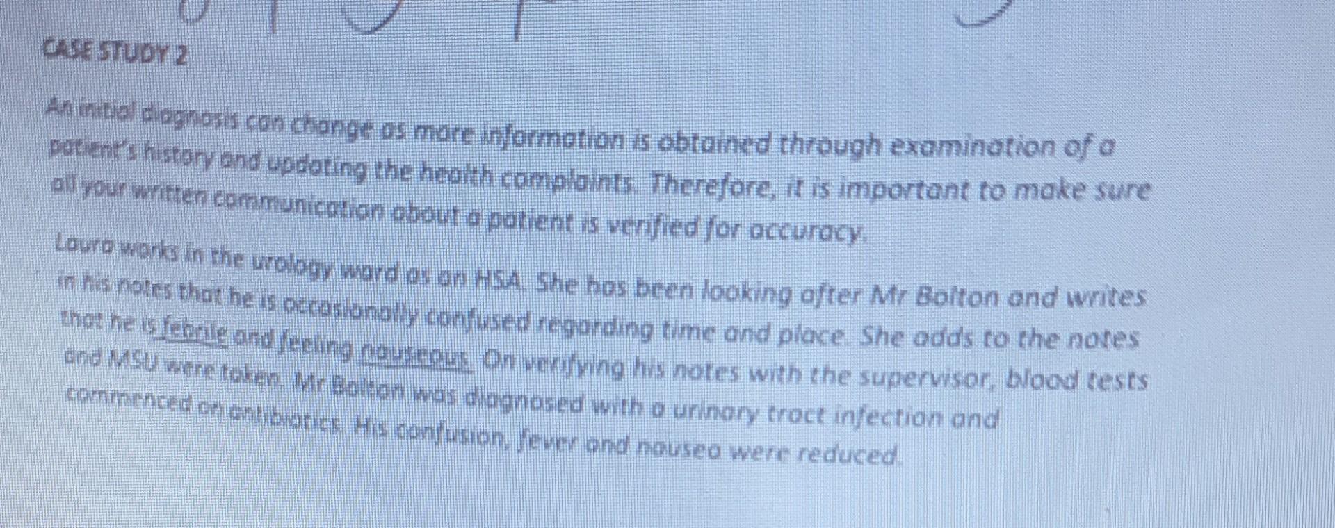 Solved a) What other sources can the healthcare team use to | Chegg.com