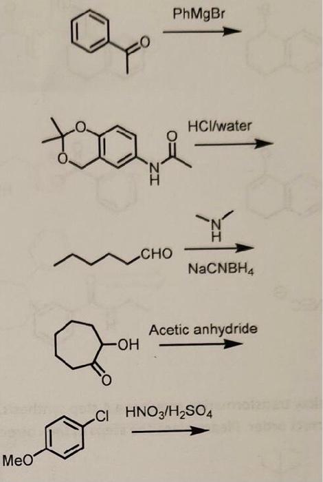 Solved PhMgBr Acetic anhydride | Chegg.com