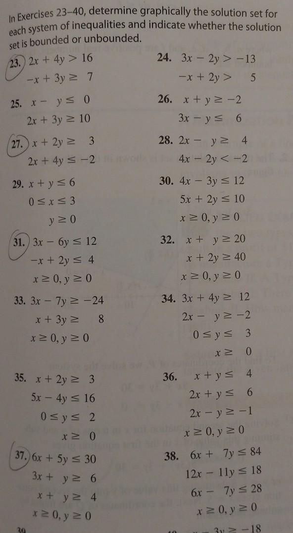 Solved In Exercises 23-40, determine graphically the | Chegg.com