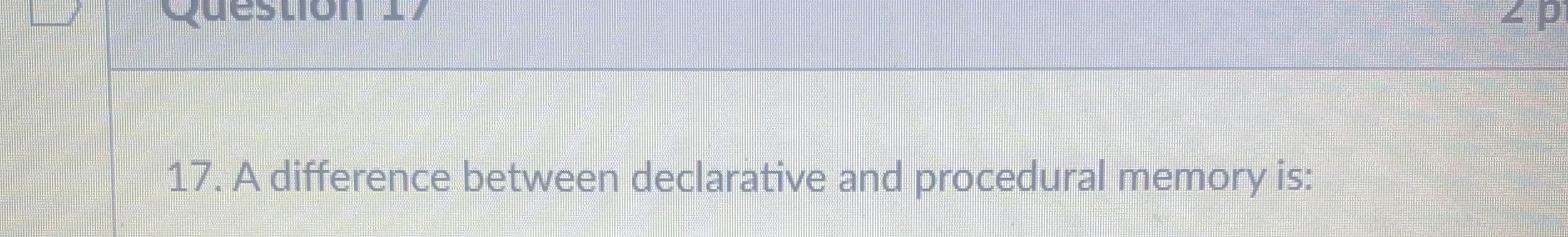 Solved A difference between declarative and procedural | Chegg.com