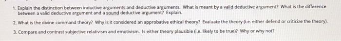 Solved 1. Explain the distinction between inductive | Chegg.com
