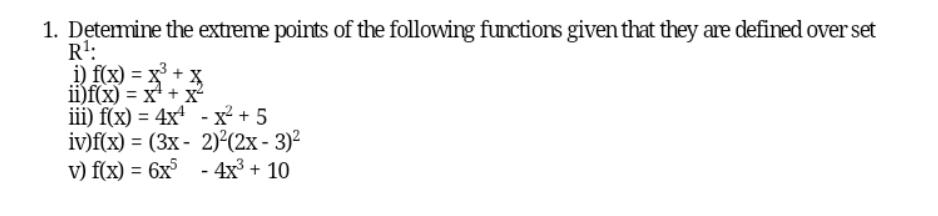 Solved Determine the extreme points of the following | Chegg.com