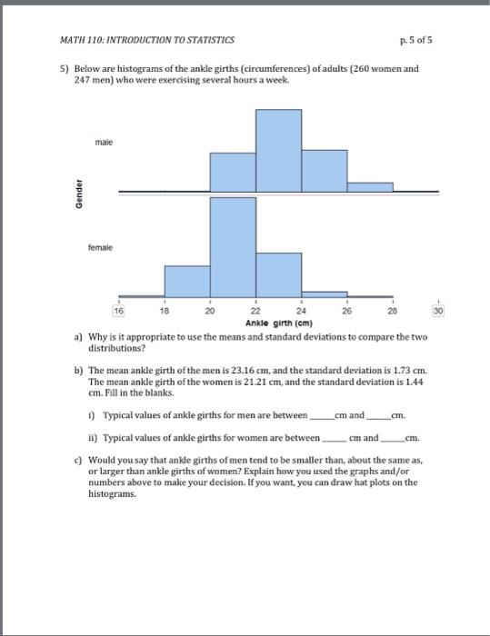 Solved 4) Below are dot plots and boxplots of the waist | Chegg.com