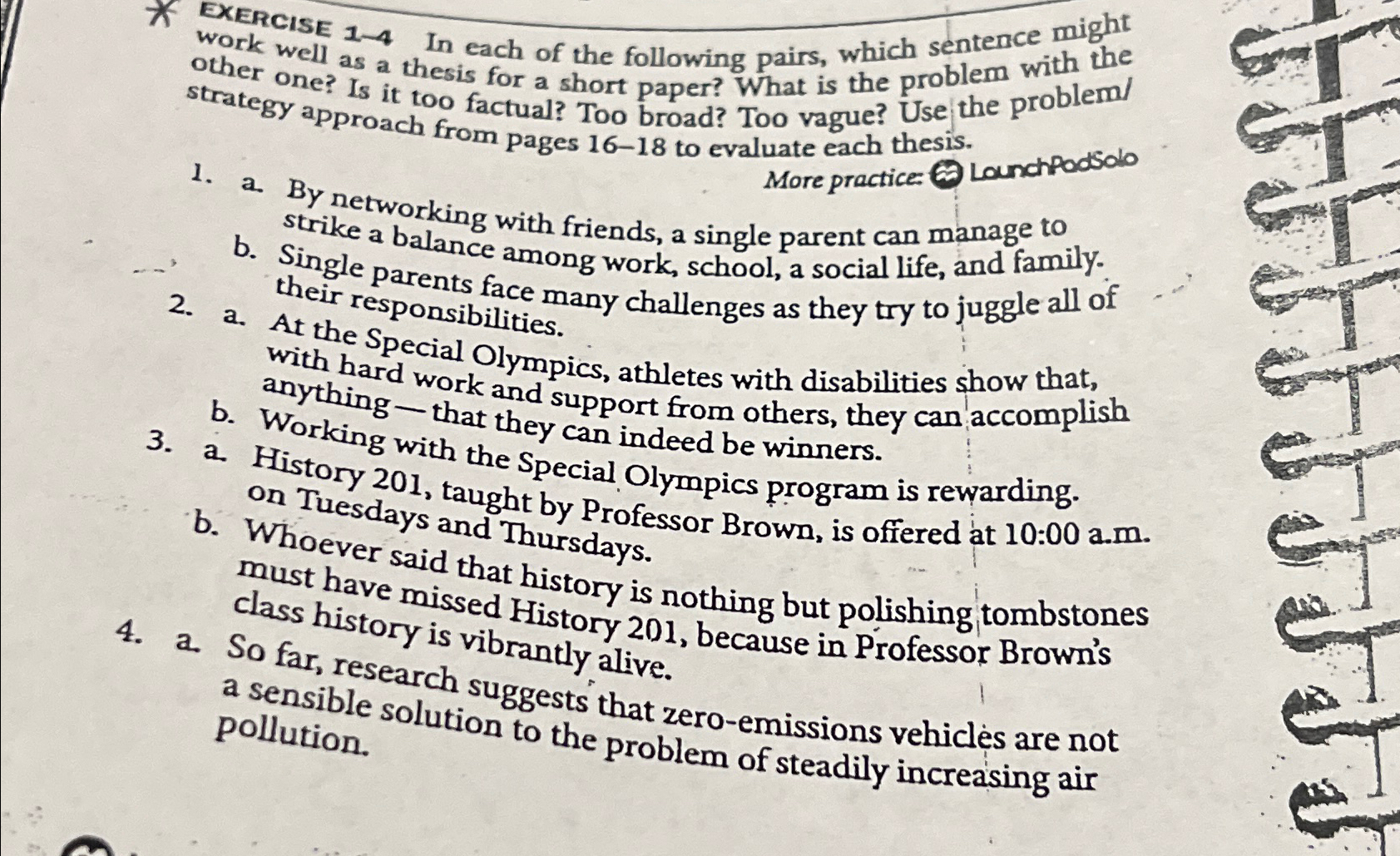 Solved EXERcISE 1-4 ﻿In each of the following pairs, which | Chegg.com