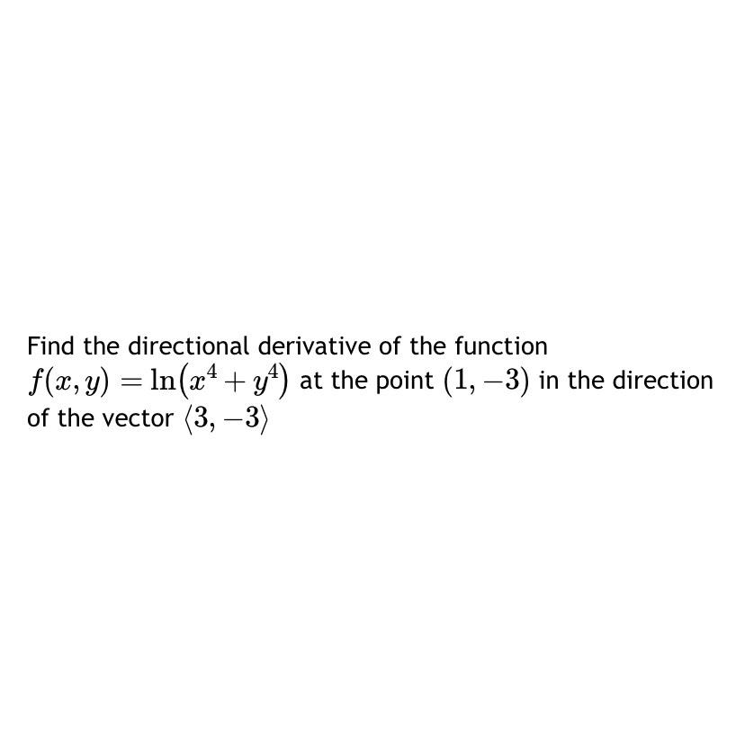 Solved Find the directional derivative of the function | Chegg.com