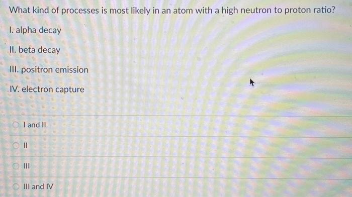 Solved What kind of processes is most likely in an atom with | Chegg.com