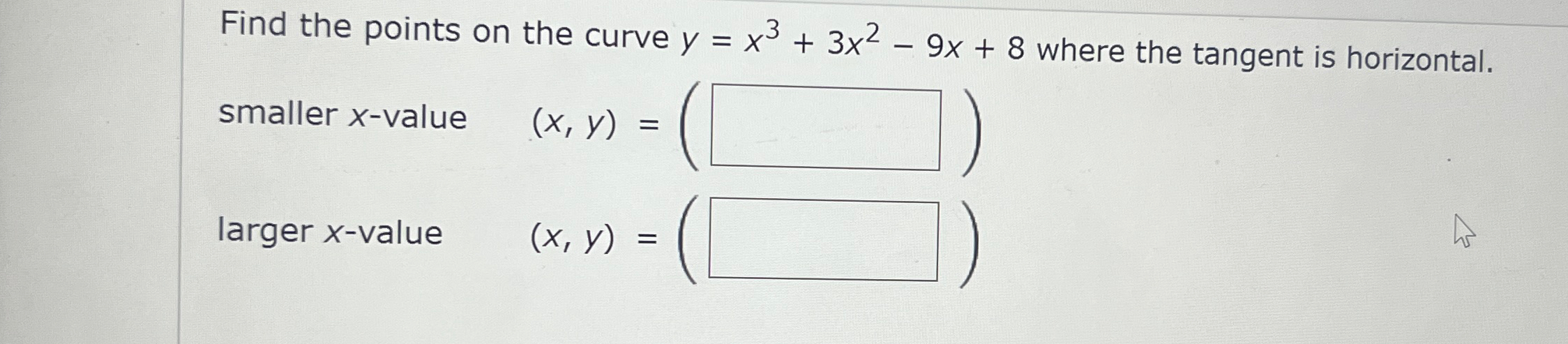Solved Find the points on the curve y=x3+3x2-9x+8 ﻿where the | Chegg.com