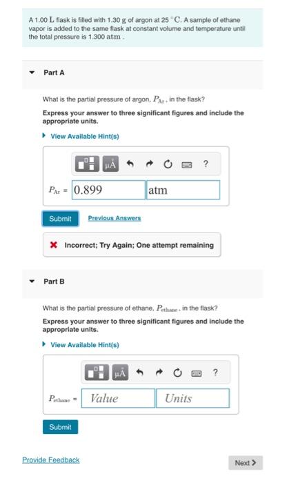 Solved A 1.00 L flask is filled with 1.30 g of argon at | Chegg.com