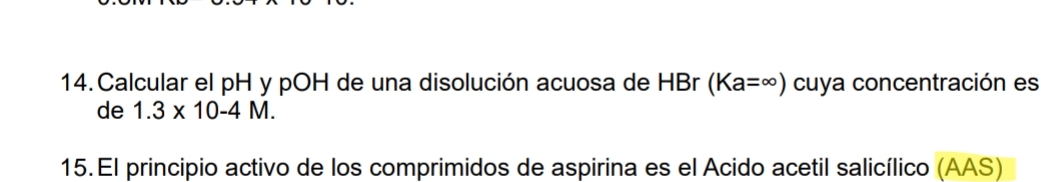Solved Calcular el pH y pOH de una disolución acuosa de | Chegg.com