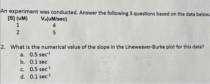Solved An experiment was conducted. Answer the following 3 | Chegg.com