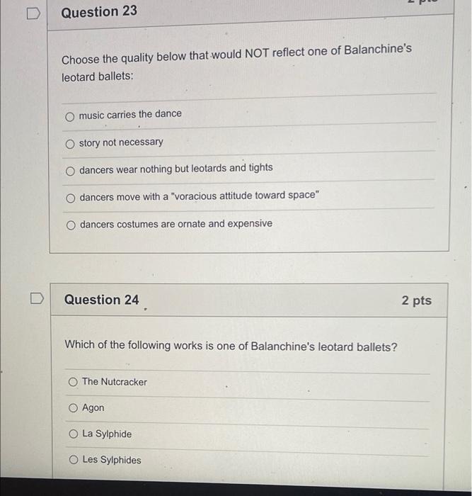 Solved 2 pts Question 21 Marie Rambert was responsible for | Chegg.com