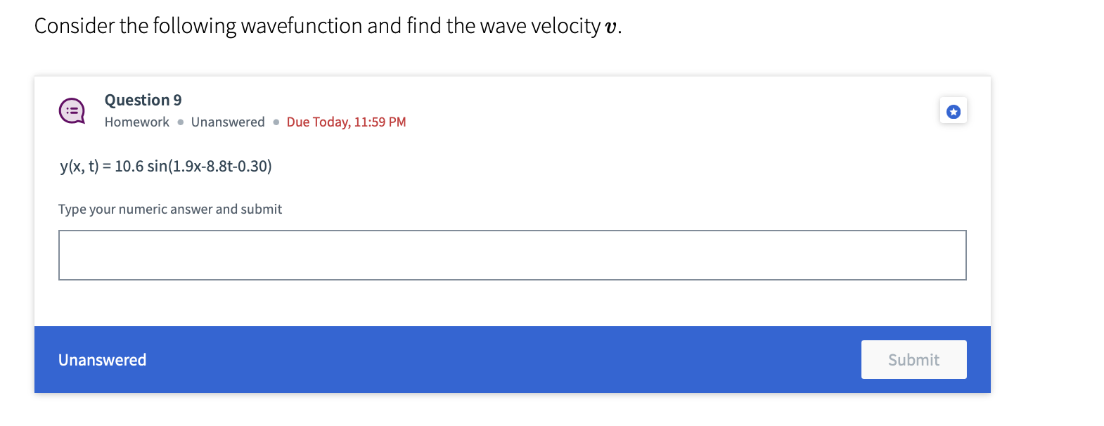 Solved Consider the following wavefunction and find the wave | Chegg.com