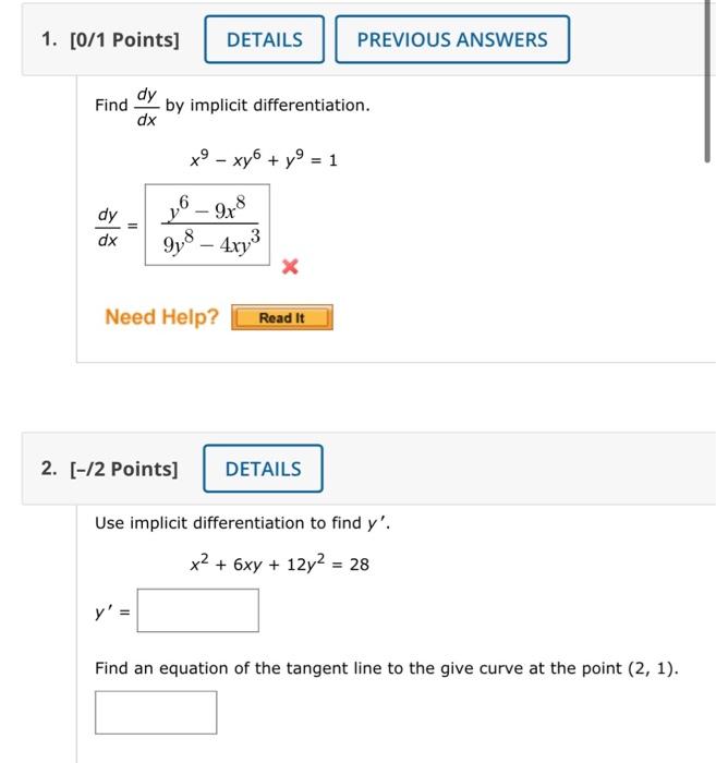 Solved Find dxdy by implicit differentiation. | Chegg.com