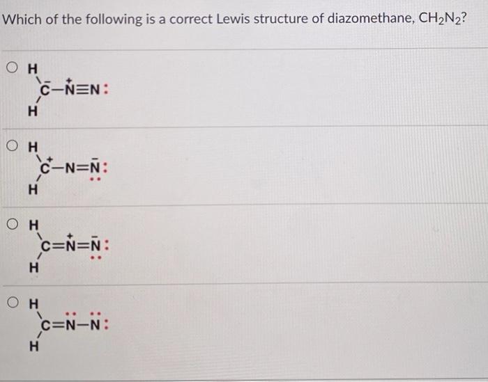 Solved Which of the following is a correct Lewis structure | Chegg.com