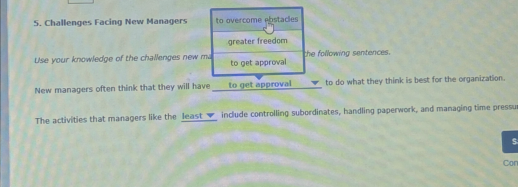 Solved Challenges Facing New Managersto overcome | Chegg.com