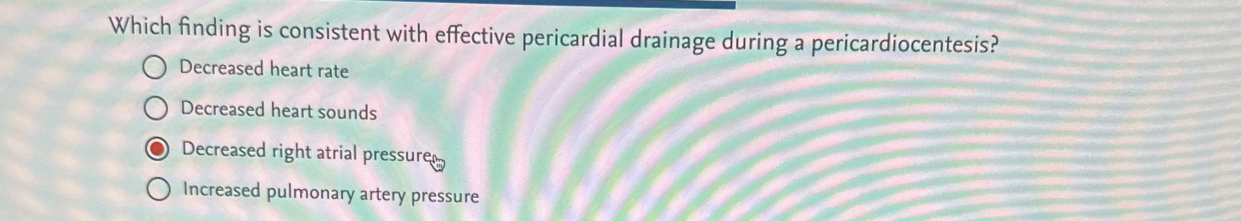 Solved Which finding is consistent with effective | Chegg.com