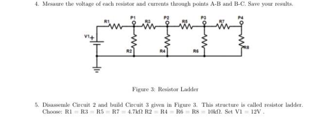Solved Figure 3: Resistor Ladder Disissemle Circuit 2 and | Chegg.com