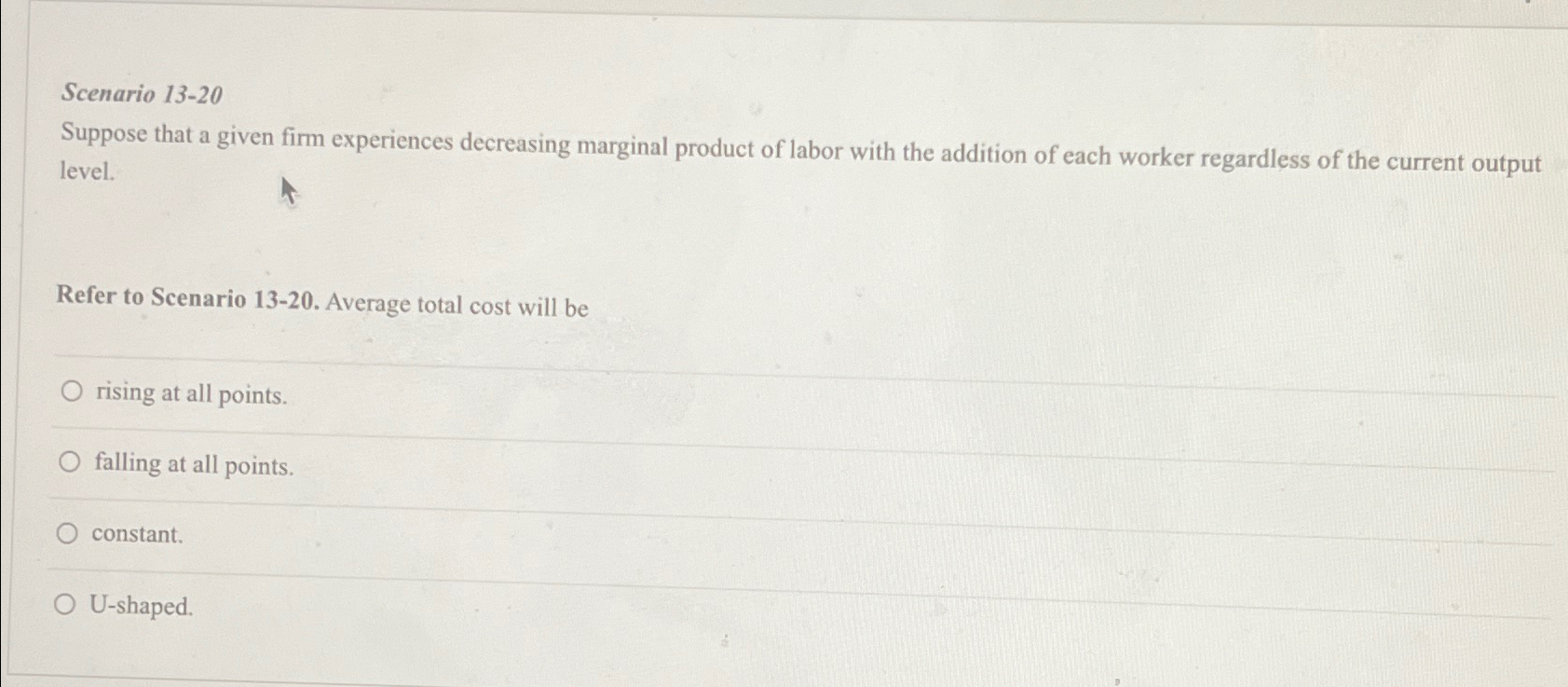 Scenario 13-20Suppose that a given firm experiences | Chegg.com