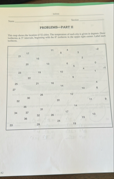 Solved TestlinesName q, ﻿Section q,PROBLEMS-PART IIThis map | Chegg.com