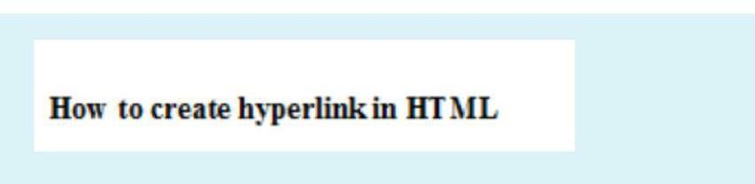 Solved How to create hyperlink in HTML | Chegg.com