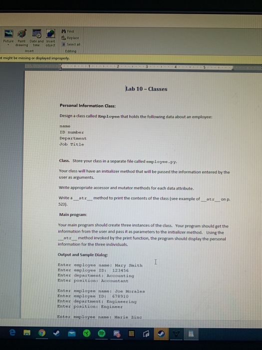 Solved Picture Paint Date and insert drawing time object | Chegg.com