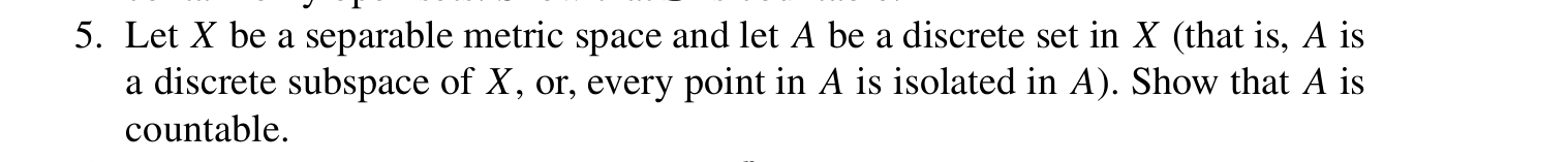 Solved Let x ﻿be a separable metric space and let A ﻿be a | Chegg.com