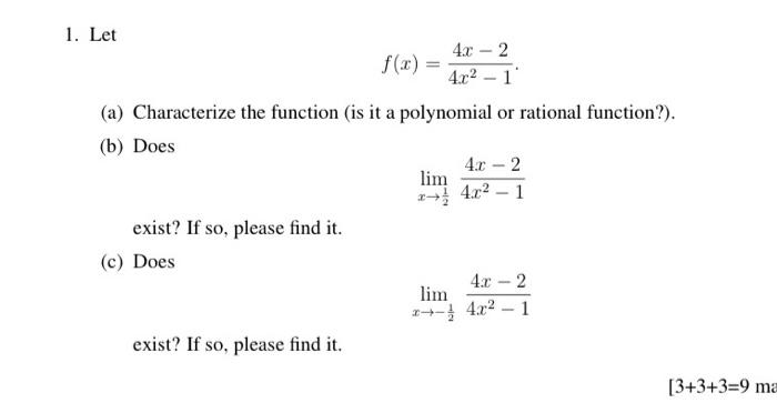 Solved Let f(x)=4x2−14x−2 (a) Characterize the function (is | Chegg.com