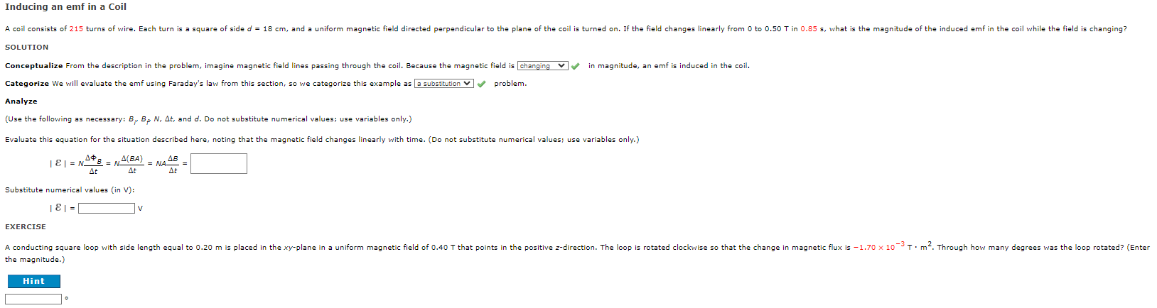 Solved Inducing an emf in a CoilSOLUTIONCategorize We will | Chegg.com