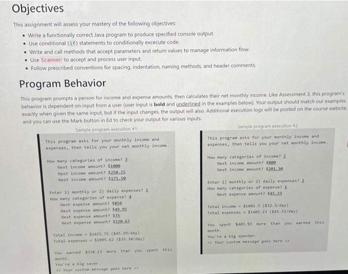 Solved Objectives This assignment will assess your mastery | Chegg.com