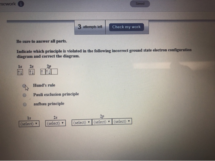 Solved mework Saved 3 attempts left Check my work Be sure to | Chegg.com