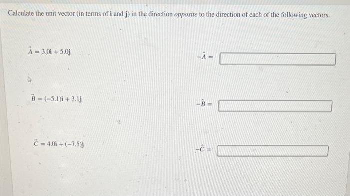 Solved Calculate the unit vector (in terms of i and j ) in | Chegg.com